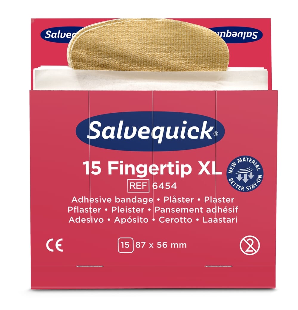 Salvequick Plaster (Refill fingertupp 87x58(23)mm) , 90 stk - Gymo AS